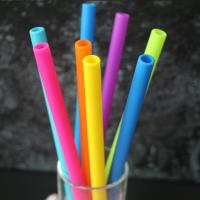 China Non Toxic Long Reusable Silicone Straw Collapsible BPA Free for sale