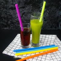 China Non Toxic Long Reusable Silicone Straw Collapsible BPA Free for sale