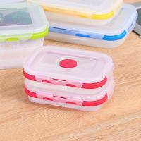 China Heatproof Tiffin Silicone Collapsible Lunch Box Multiscene Lightweight for sale