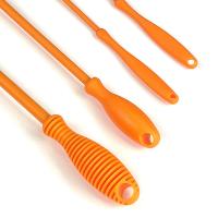 China Durable Cylinder Bottle Straw Brush , Plastic Handle Rubber Bottle Brush for sale