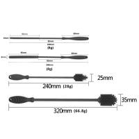 China Black Straw Silicone Bottle Brush Set Nontoxic With Soft Bristles for sale