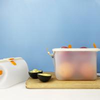 China Non Toxic Silicone Lunch Container Storage Bag Portable Leak Proof With Handle for sale