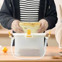 China Non Toxic Silicone Lunch Container Storage Bag Portable Leak Proof With Handle for sale