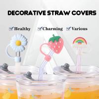 China BPA Free Reusable Silicone Straw Cover Leakproof Multipurpose for sale
