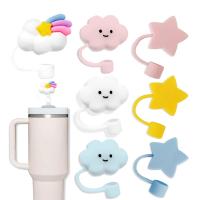 China Dustproof Reusable Silicone Straw Tip Covers Eco Friendly Durable for sale