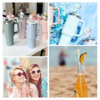 China Dustproof Reusable Silicone Straw Tip Covers Eco Friendly Durable for sale