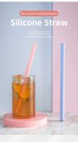 China Collapsible Reusable Silicone Straw Multicolor Bendable For Drinking for sale