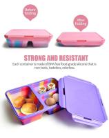 China Multicolor Silicone Lunch Container Microwaveable BPA Free 2.5L for sale