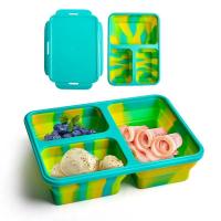 China Multicolor Silicone Lunch Container Microwaveable BPA Free 2.5L for sale