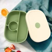 China Durable Bento Box Silicone Containers With Lids Portable Nontoxic for sale
