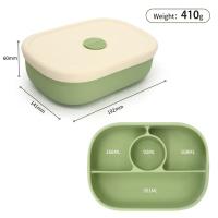 China Durable Bento Box Silicone Containers With Lids Portable Nontoxic for sale