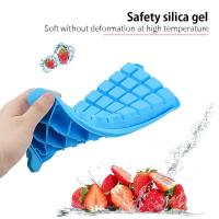 China Cocktails Silicone Ice Cube Tray With Lid Multipurpose Durable for sale