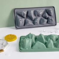China Rock Shape Ice Cube Tray Silicone Non Stick Tasteless Eco Friendly for sale