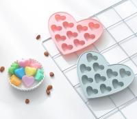 China OEM ODM Heart Shape Ice Tray , Lightweight Heart Ice Cube Maker for sale