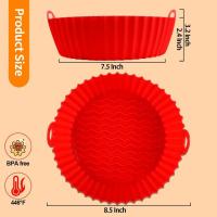 China Odorless Silicone Airfryer Liners Leakproof , Nontoxic Silicone Trays For Air Fryer for sale