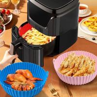 China Odorless Silicone Airfryer Liners Leakproof , Nontoxic Silicone Trays For Air Fryer for sale