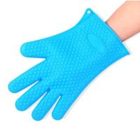 China Durable Silicone Cooking Gloves Odorless , Multifunctional Silicone Oven Mitts for sale
