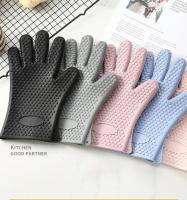 China Durable Silicone Cooking Gloves Odorless , Multifunctional Silicone Oven Mitts for sale