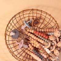 China Harmless Silicone Baby Teether Dummy Chain Multiscene Nontoxic for sale