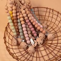 China Harmless Silicone Baby Teether Dummy Chain Multiscene Nontoxic for sale