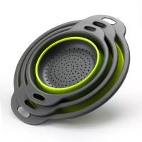 China Nontoxic Silicone Collapsible Colander Strainer Odorless Multipurpose for sale