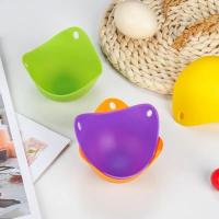 China Multicolor Silicone Kitchen Utensils Reusable , Odorless Silicone Egg Poacher Cups for sale