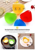 China Multicolor Silicone Kitchen Utensils Reusable , Odorless Silicone Egg Poacher Cups for sale