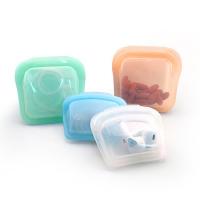 China Reusable Leakproof Clear Silicone Food Bag Durability Dishwasher Safe 50ML/80ML for sale