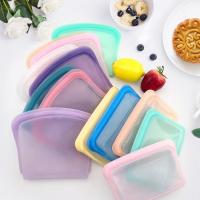 China 800 ML BPA free Reusable and Practical Silicone Food Bag for Eco-Friendly Food Storage for sale