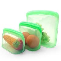China 100% Food Grade Platinum Silicone LFGB Durability Leakproof Silicone Food Bag For Freezer Storage for sale
