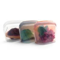 China Food Storage Zip Lock Silicone Food Bags 1300 ML Reusable Eco Friendly for sale