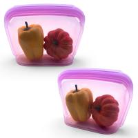 China 1300ML Original Pretty Platinum Silicone Treat Pouch Air Tight Sealing Kitchen Tools Food Storage Bag for sale
