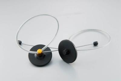China Security Radio Frequency Tags , Round EAS Hard Tag With Lanyard for sale