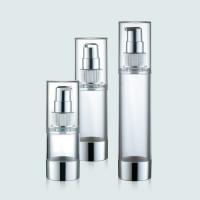 China Cylindrical Shape Airless Pump Bottles Plastic And Metal Cream Pump Bottle GR202D for sale