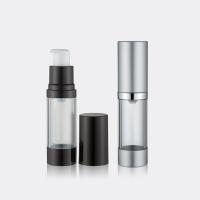 China Round Airless Lotion Pump Bottles For Personal Care , Mini Foundation Bottle GR215A/B for sale
