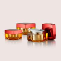 China Square Face Cream Jars / 15ML 30ML 50ML Plastic Cream Containers GR705A for sale