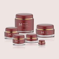 China Plastic Cosmetic Jars Thick Wall For Face Cream Makeup Pots Jars GR712A for sale