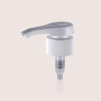 China JY308-33 Ribbed Plastic Soap Dispenser Pump With Long Nozzle Marks On The Flat Actuator for sale