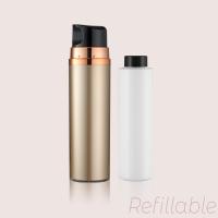 China Refillable Inner Bottle  And Clear Big Dosage Airless Pump Bottles GR601A/B/C for sale