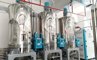 China Plastic Material Conveying Mixing Granulating Recycling Feeding System for PET PA PEEK Processing OMCS-80 for sale