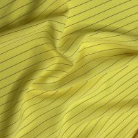China 137gsm Composite Silk SPH Yellow Black Elastic Striped Fabric for Women's Clothing for sale