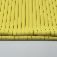China 137gsm Composite Silk SPH Yellow Black Elastic Striped Fabric for Women's Clothing for sale
