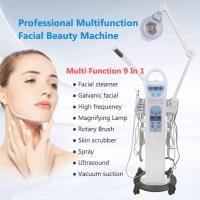 China Professional 9 Functions Hot Facial Steamer Skin Care Ultrasonic Solution Absorption for sale