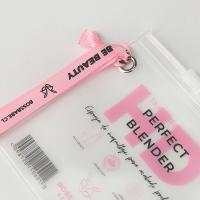 China Ziplock EVA Cosmetic Packaging Bag Custom Logo Printed For Beauty Blender for sale