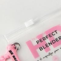 China Ziplock EVA Cosmetic Packaging Bag Custom Logo Printed For Beauty Blender for sale