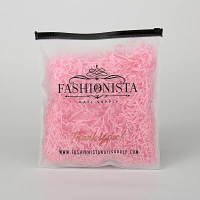 China EVA Printed Zip Lock Bags Frosted Semi Transparent For Nail Products for sale