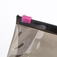 China Personalized Grey PVC Ziplock Pouch Silk Screen Printing For Beauty Products for sale