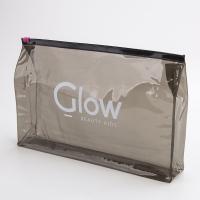China Personalized Grey PVC Ziplock Pouch Silk Screen Printing For Beauty Products for sale
