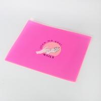 China Transparent Pink PVC Ziplock Bag Cosmetic Packaging Bag 0.30mm Thickness for sale