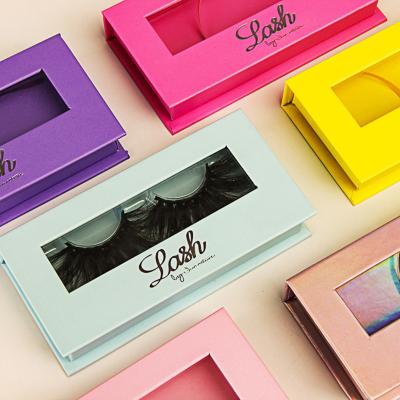 China Empty Cardboard Eyelash Box Lamination / UV / Gold Foil Finishing For Cosmetic for sale